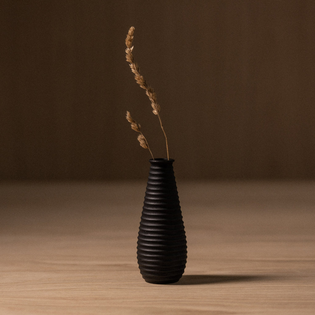 Furrow Stem Vase | Decorative Bronze Vases Handmade in the UK – G W Lunt